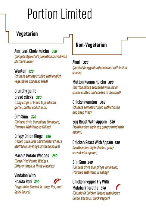 Menu of Urbo, Baner, Pune