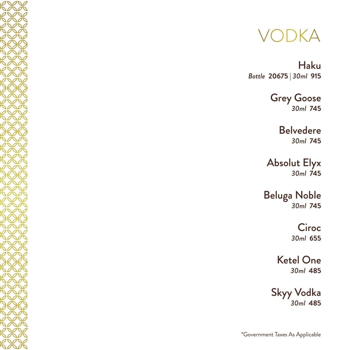 Menu of Bayroute, Powai, Central Mumbai