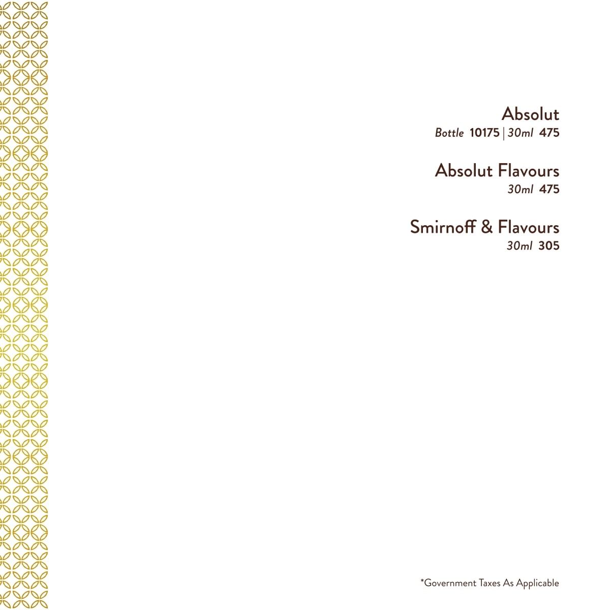 Menu of Bayroute, Powai, Central Mumbai