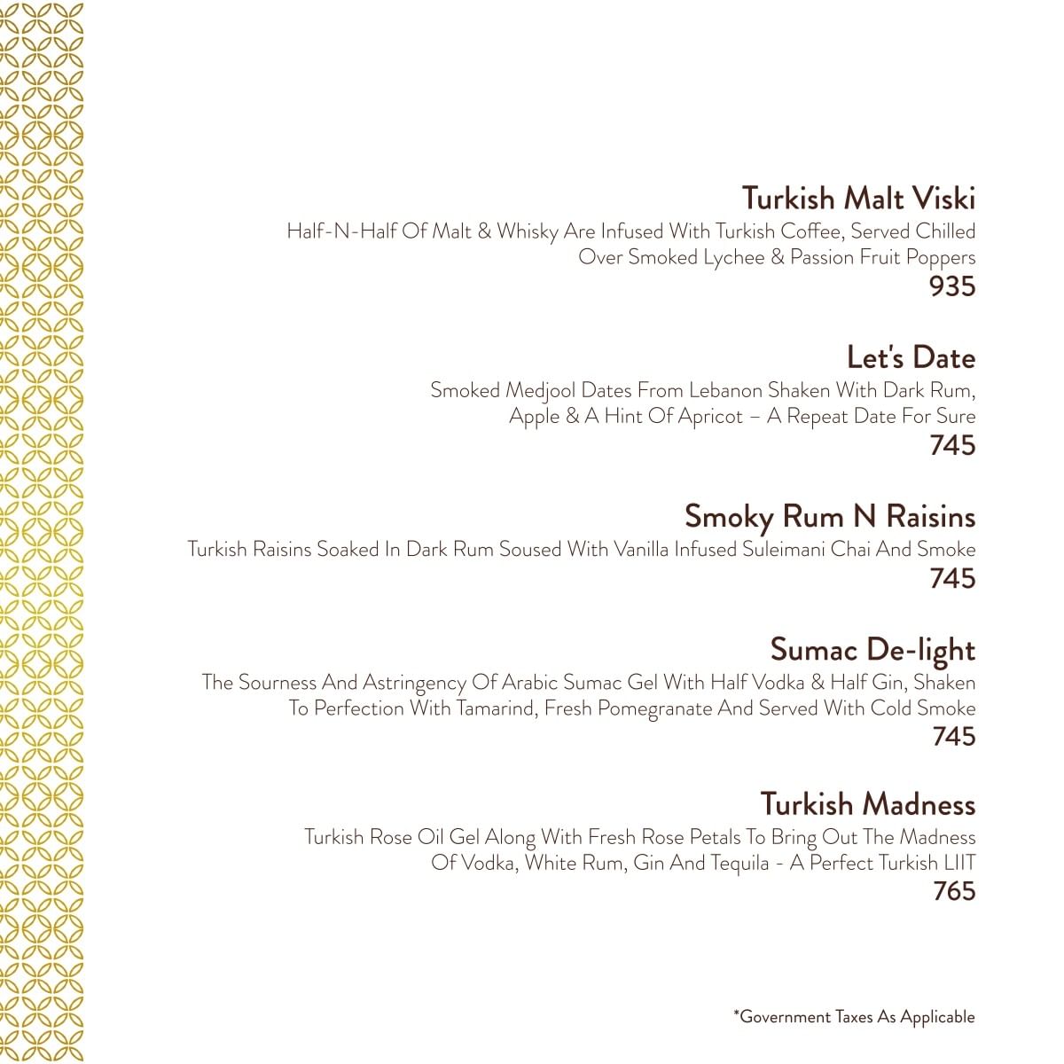 Menu of Bayroute, Powai, Central Mumbai