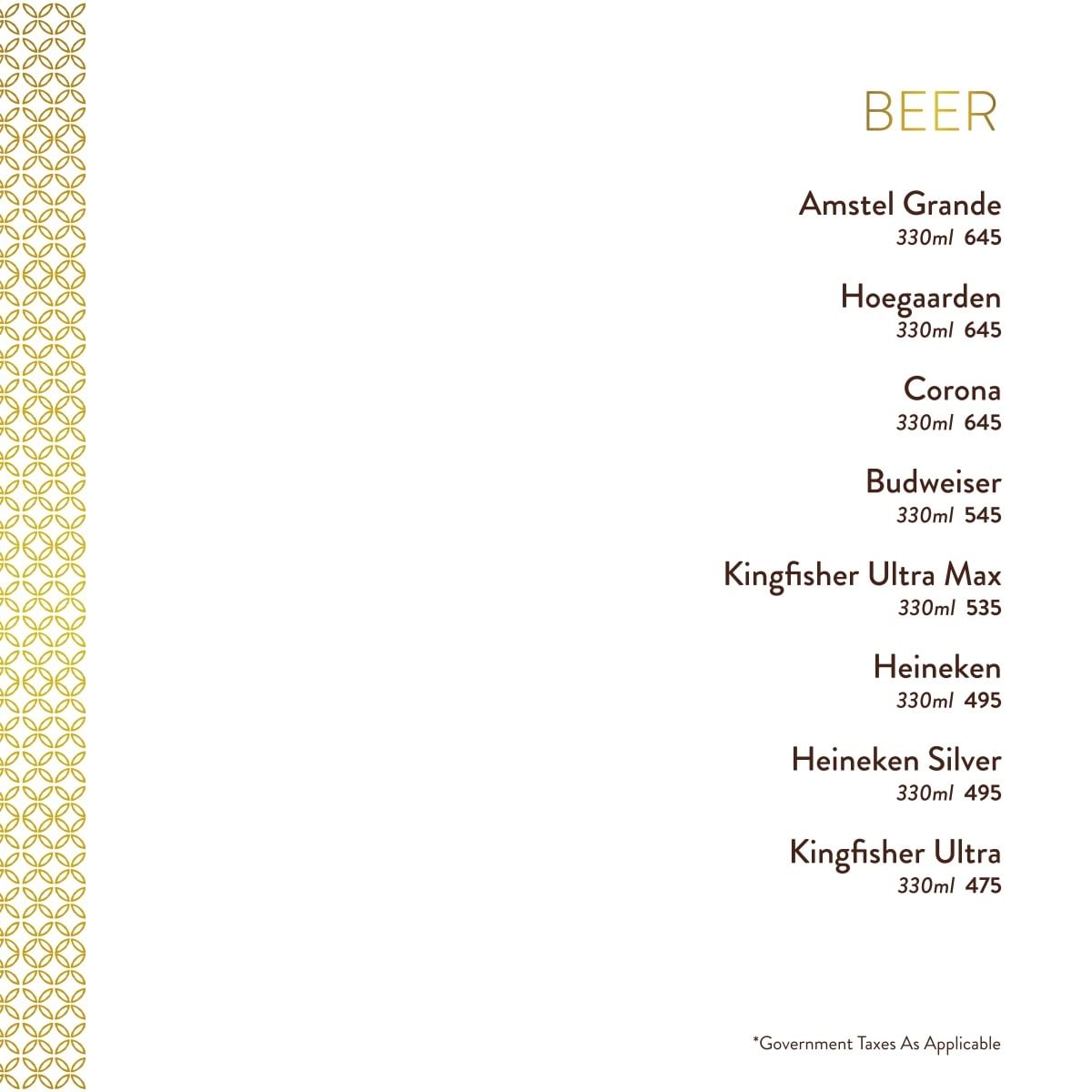 Menu of Bayroute, Powai, Central Mumbai