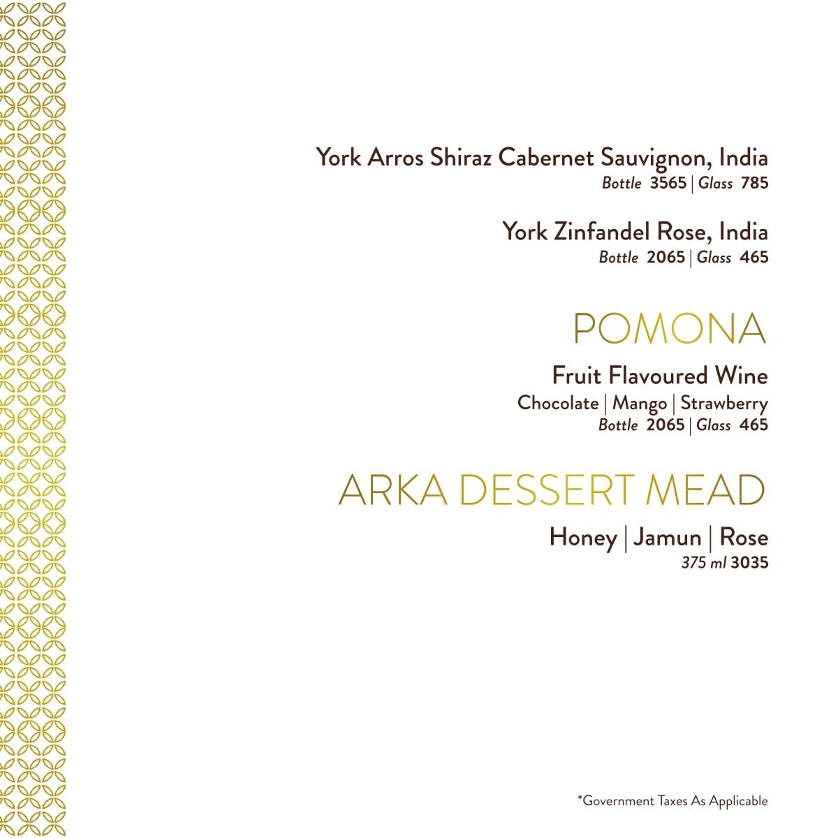 Menu of Bayroute, Powai, Central Mumbai