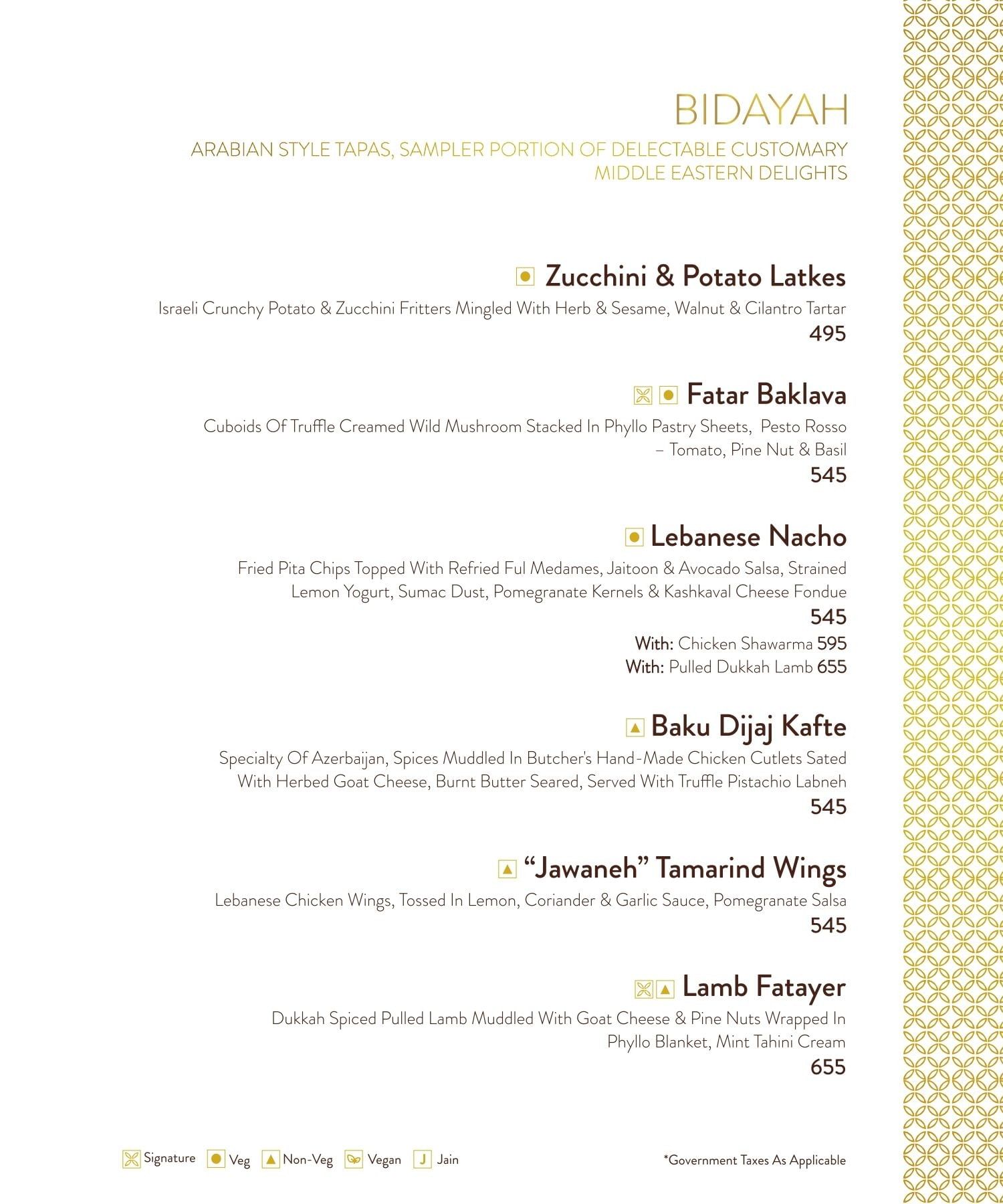 Menu of Bayroute, Powai, Central Mumbai