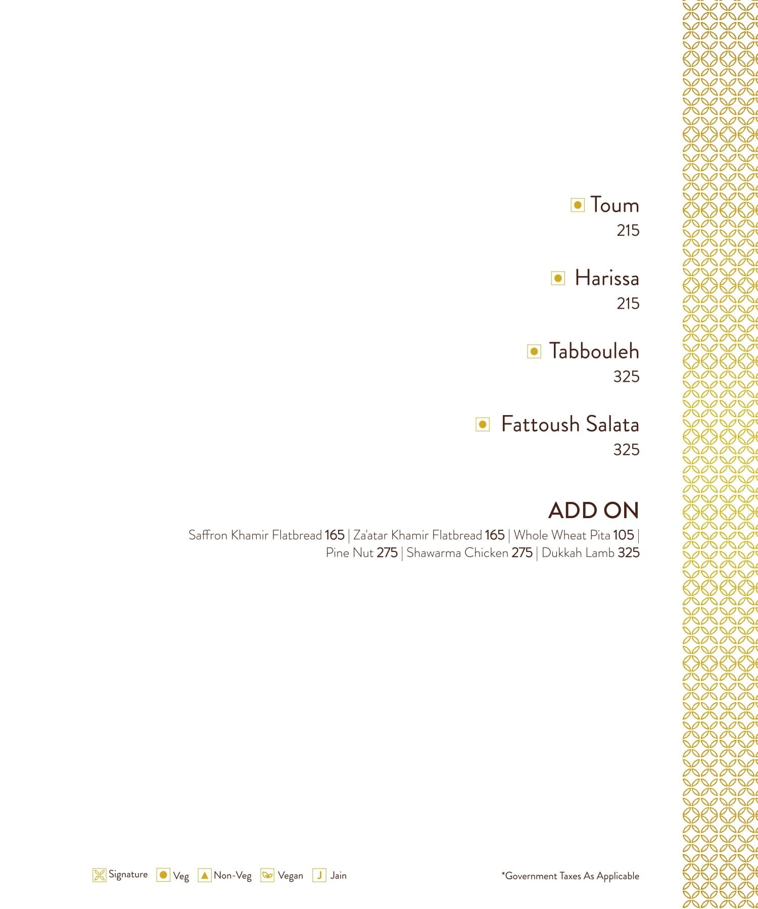 Menu of Bayroute, Powai, Central Mumbai
