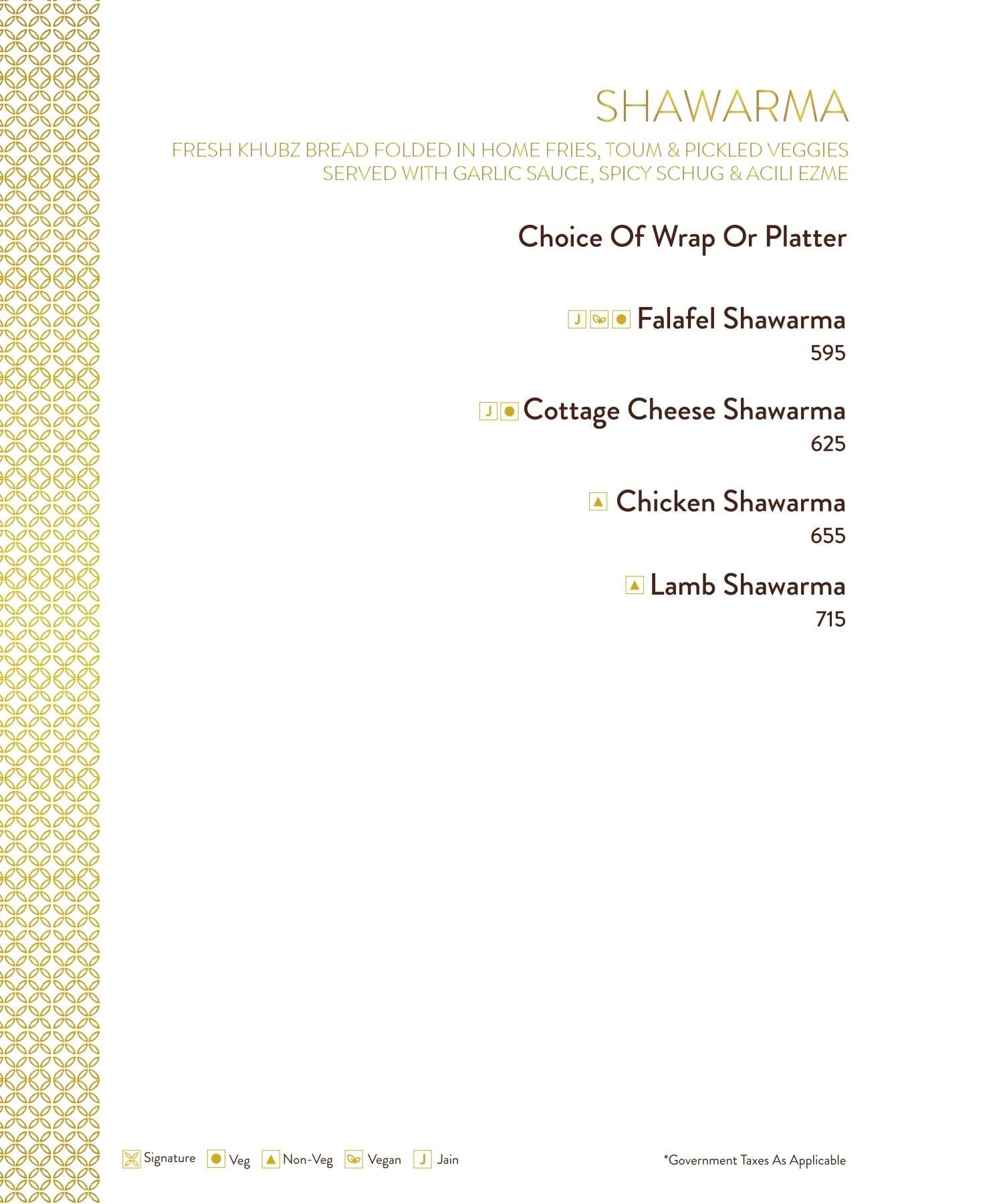 Menu of Bayroute, Powai, Central Mumbai