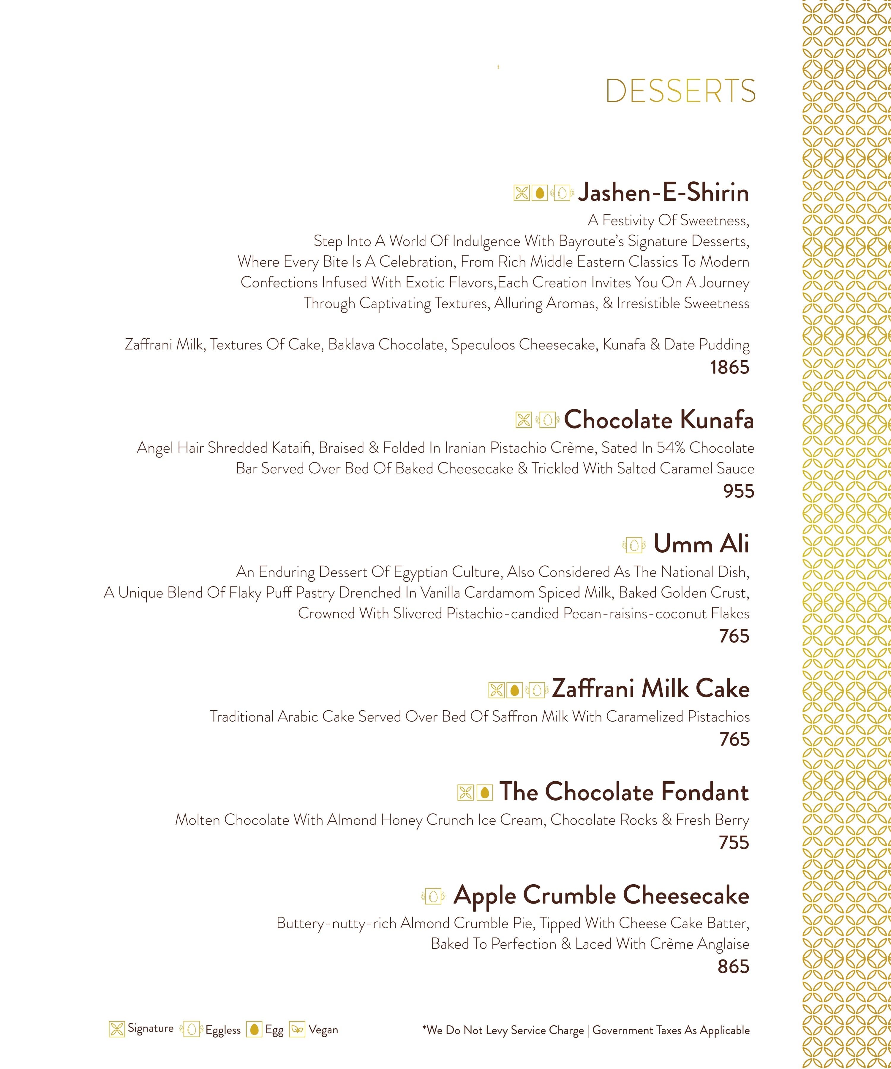 Menu of Bayroute, Powai, Central Mumbai