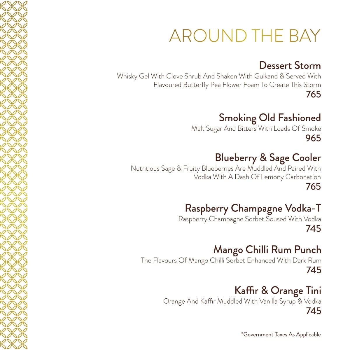 Menu of Bayroute, Powai, Central Mumbai