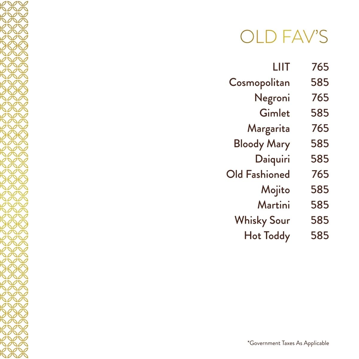 Menu of Bayroute, Powai, Central Mumbai