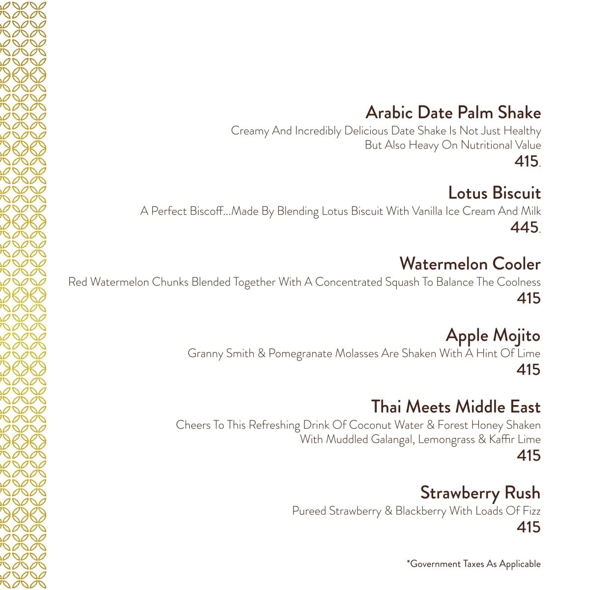 Menu of Bayroute, Powai, Central Mumbai