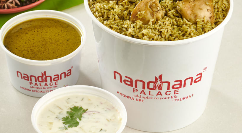 Menu of Nandhana Palace, Indiranagar, East Bengaluru