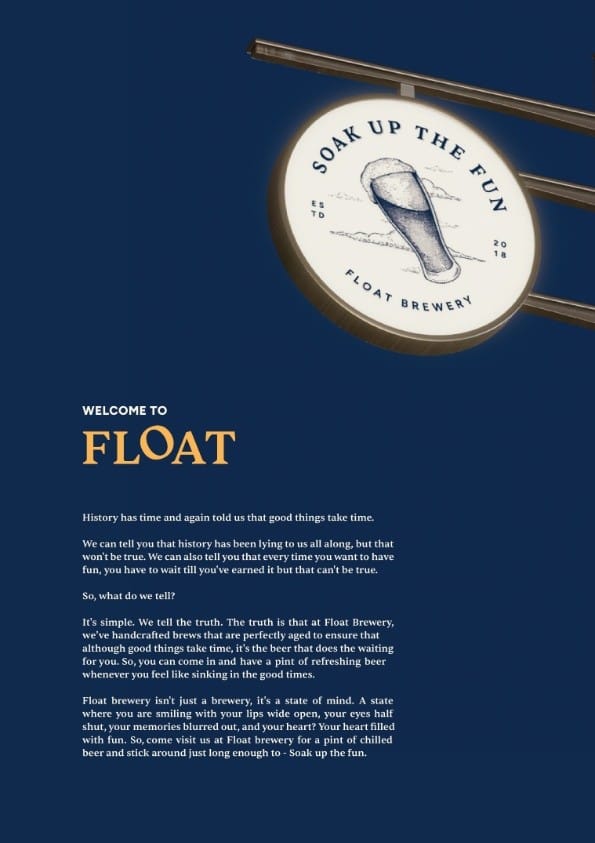 Menu of Float, Kalyan Nagar, North Bengaluru