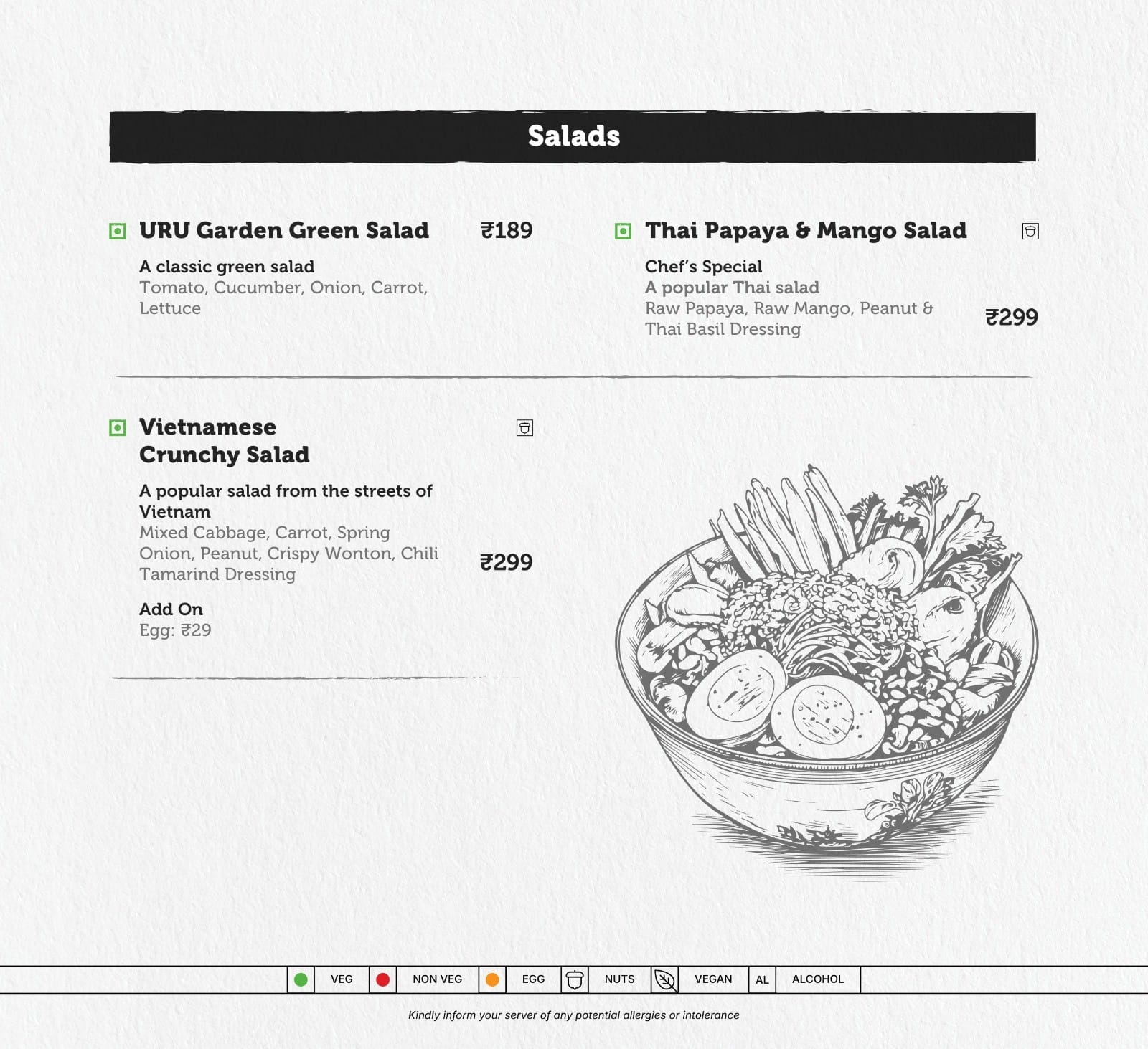 Menu of Uru Brewpark, JP Nagar, South Bengaluru
