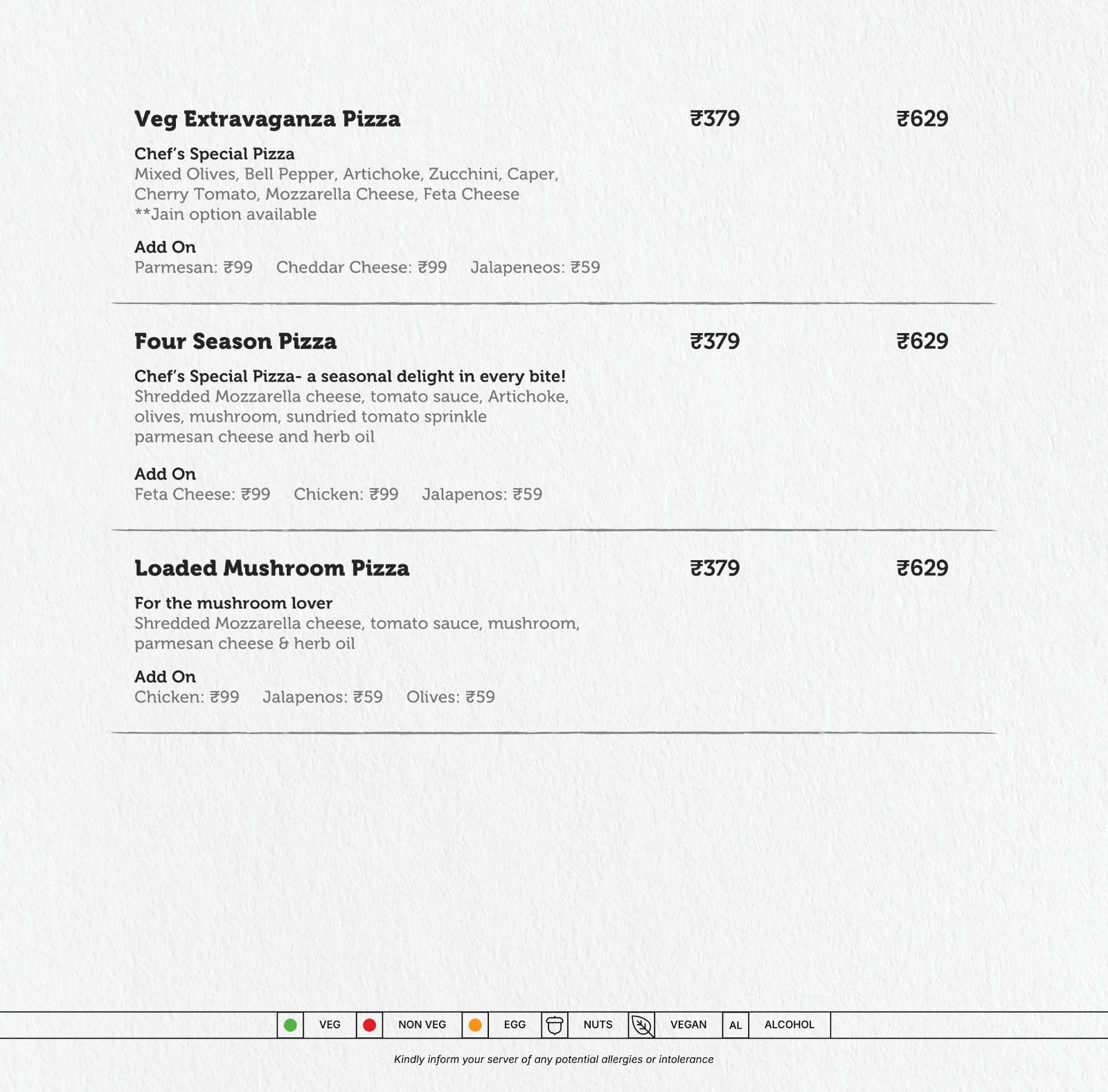 Menu of Uru Brewpark, JP Nagar, South Bengaluru