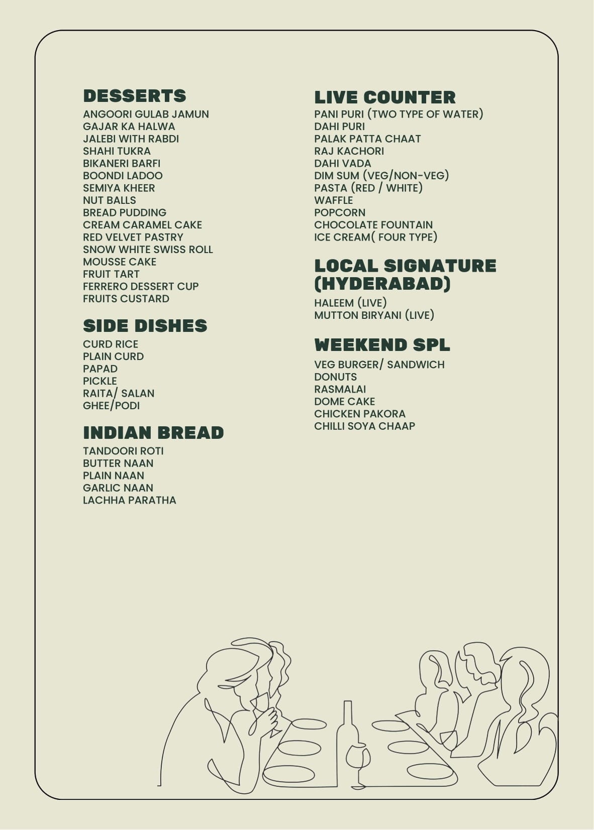 Menu of The Globe Grub, Gachibowli, Hyderabad