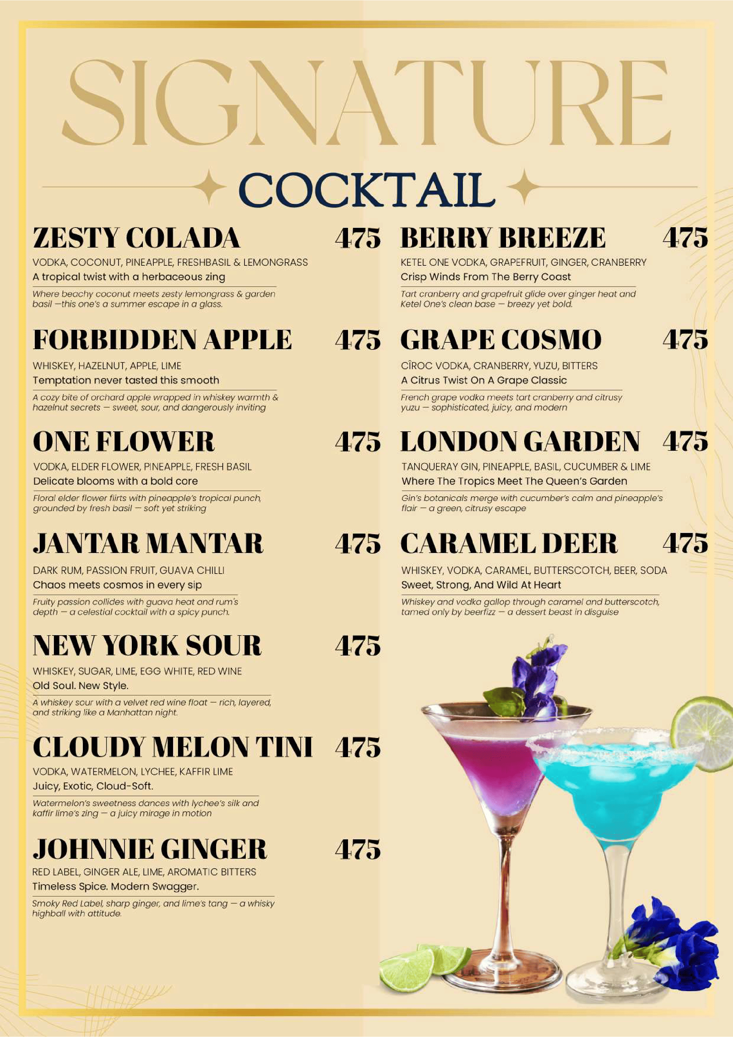 Menu of The Tenth Floor, Baner, Pune