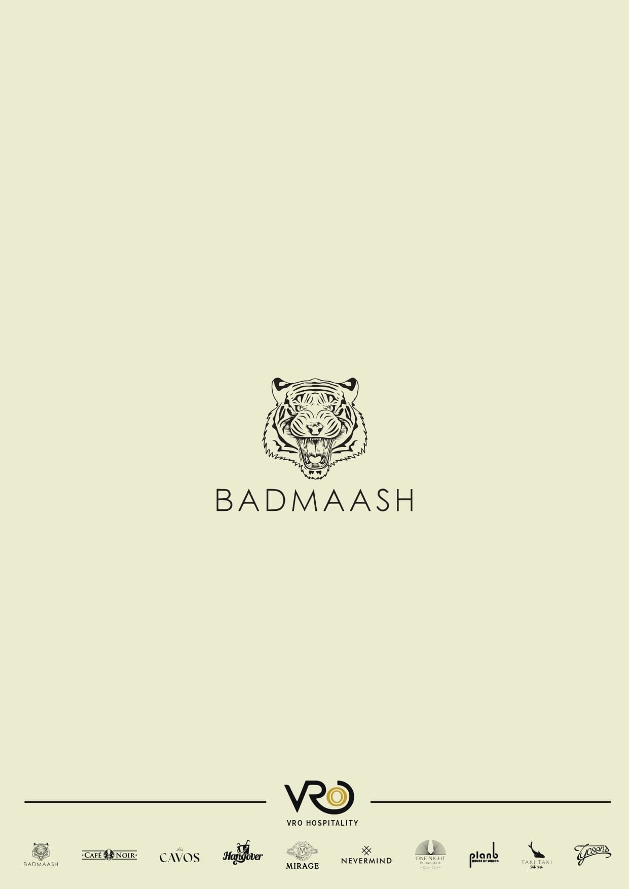 Menu of Badmaash UB City, UB City, Central Bengaluru