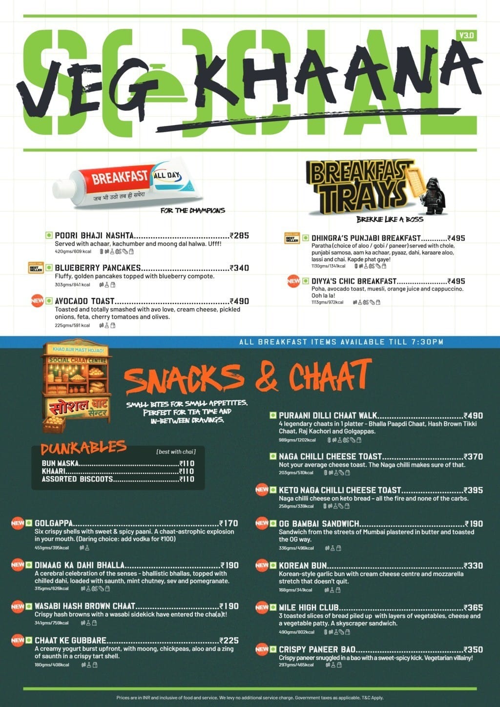 Menu of FC Road Social , FC Road, Pune