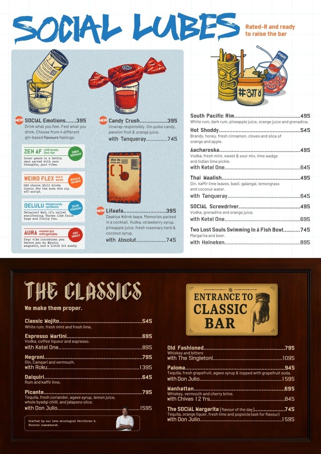 Menu of FC Road Social , FC Road, Pune