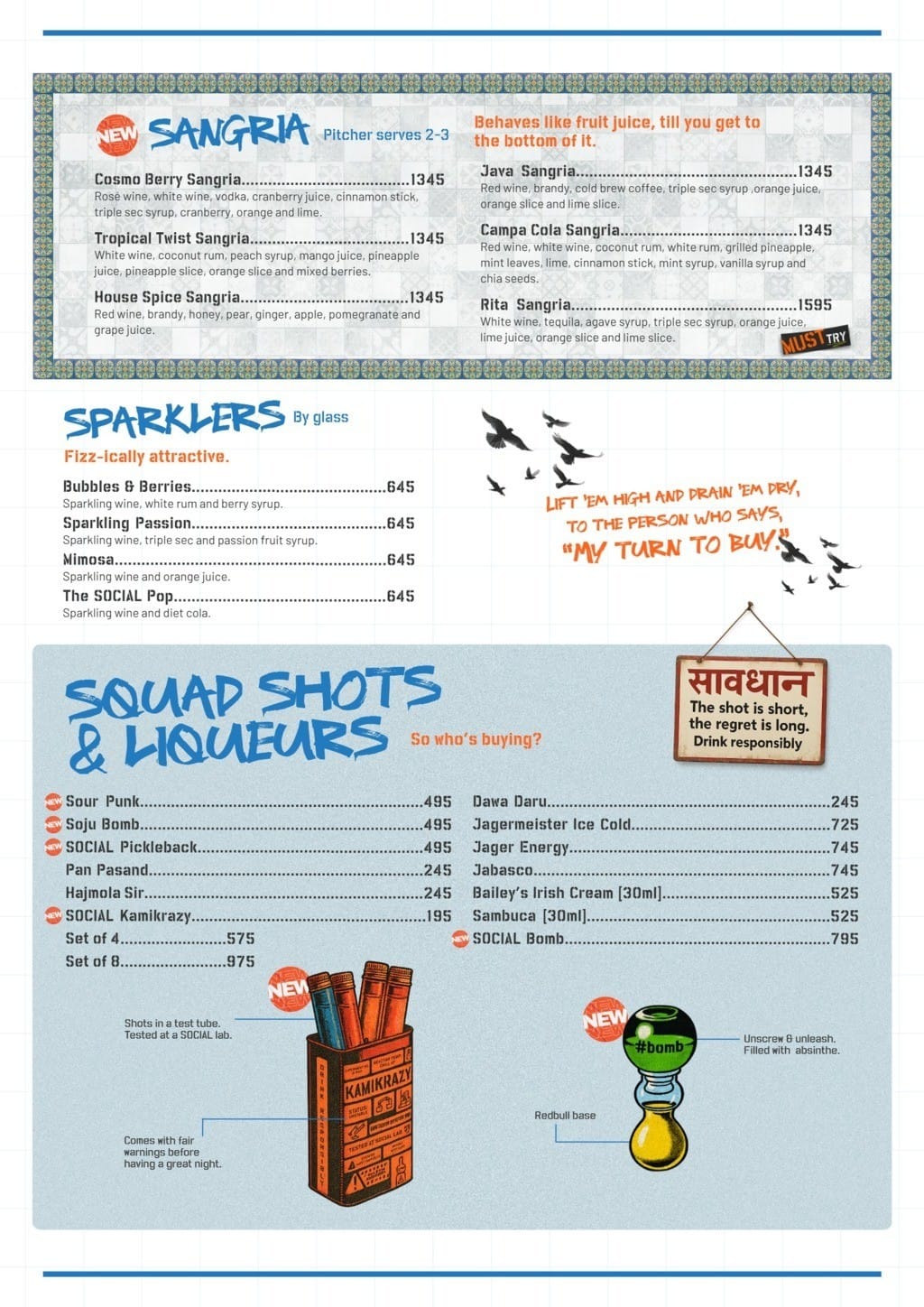 Menu of FC Road Social , FC Road, Pune