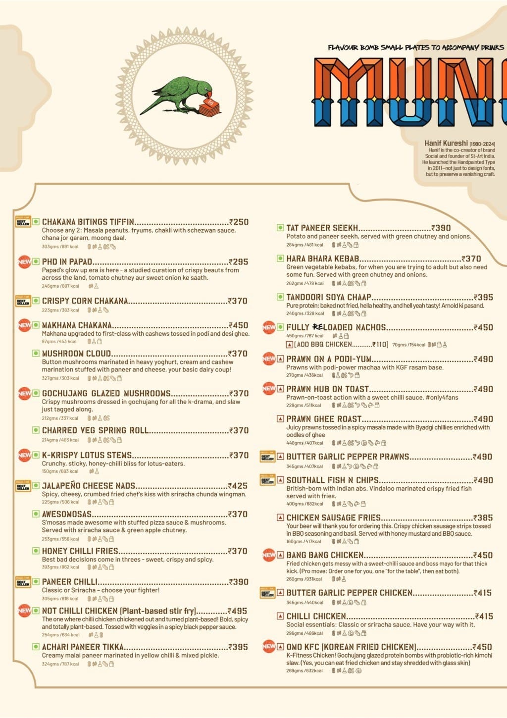 Menu of FC Road Social , FC Road, Pune