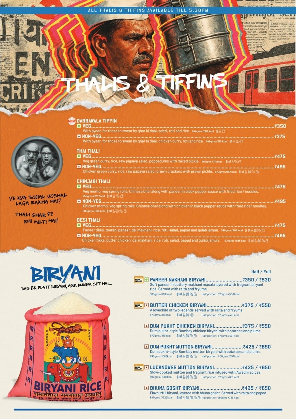 Menu of FC Road Social , FC Road, Pune