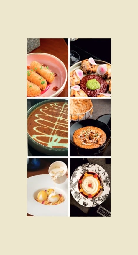 Menu of Exotica, Hitech City, Hyderabad