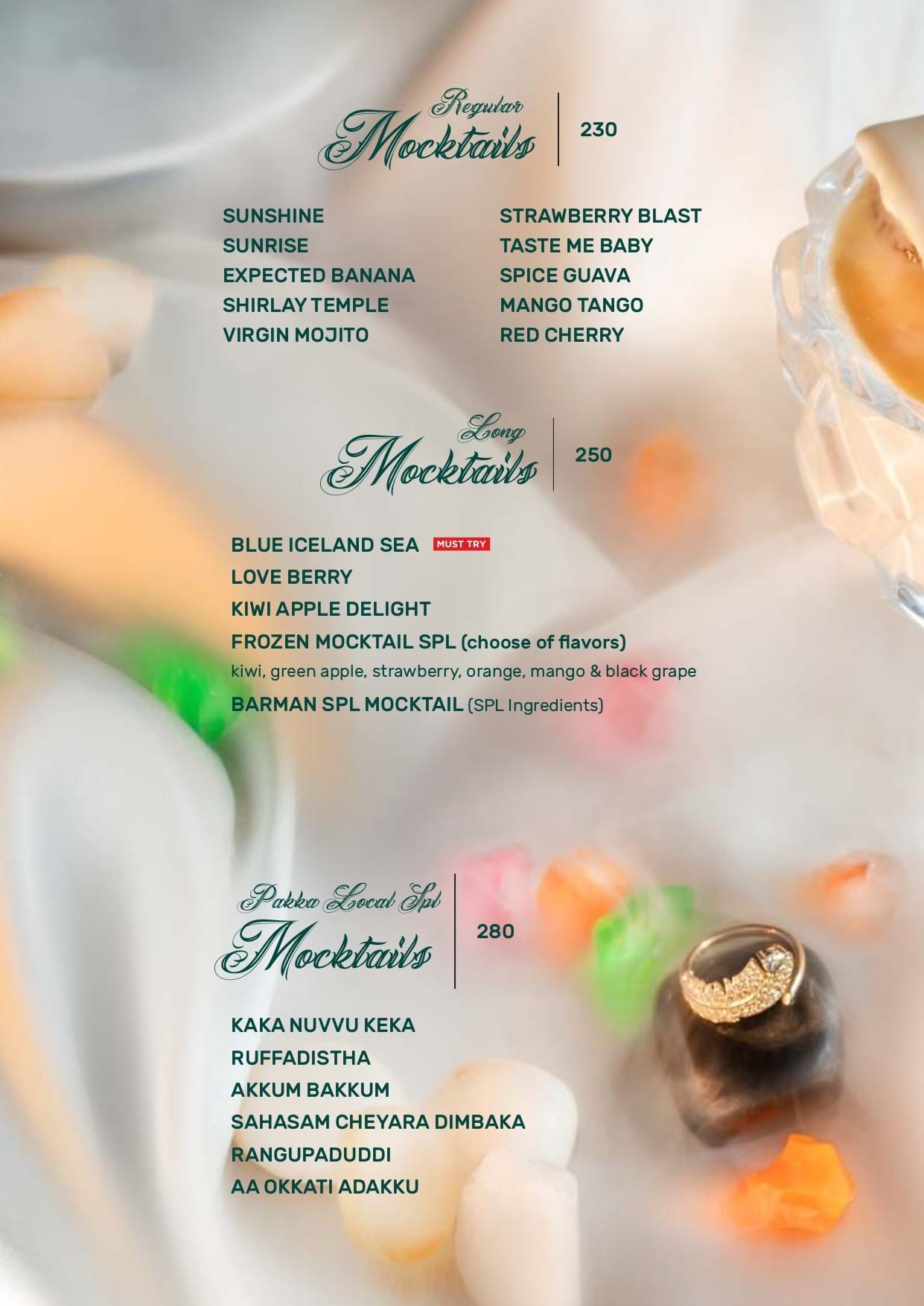 Menu of Pakka Local, Gachibowli, Hyderabad