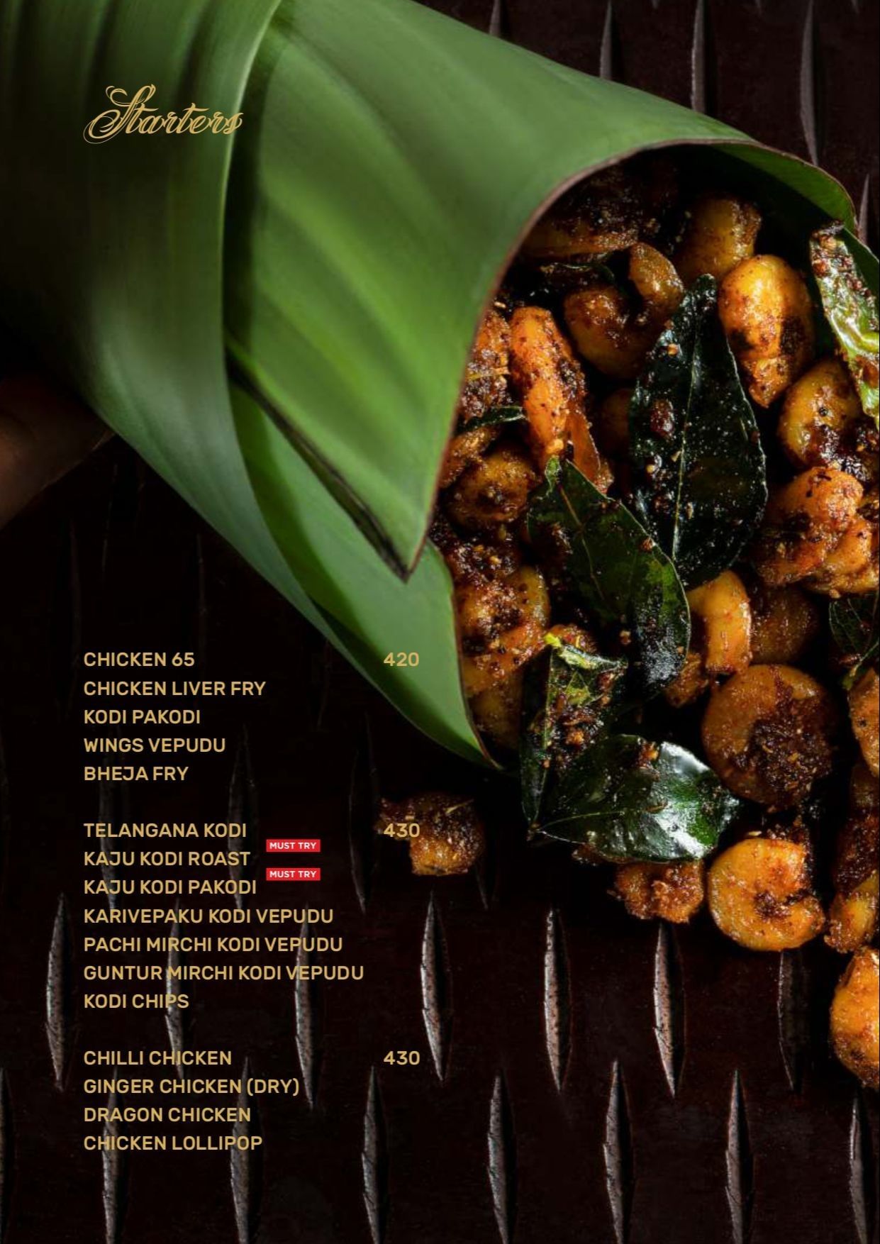 Menu of Pakka Local, Gachibowli, Hyderabad