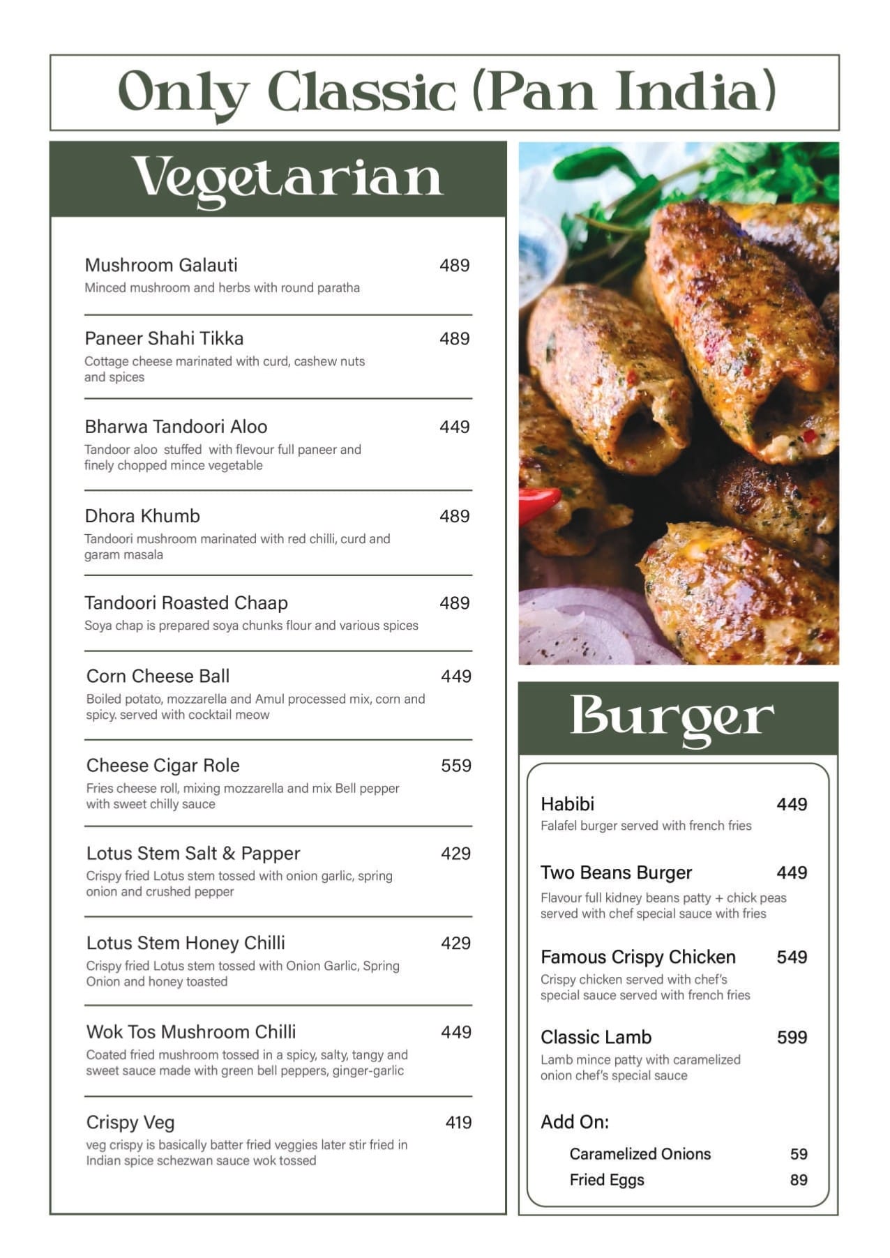 Menu of Teera, Wakad, Pune