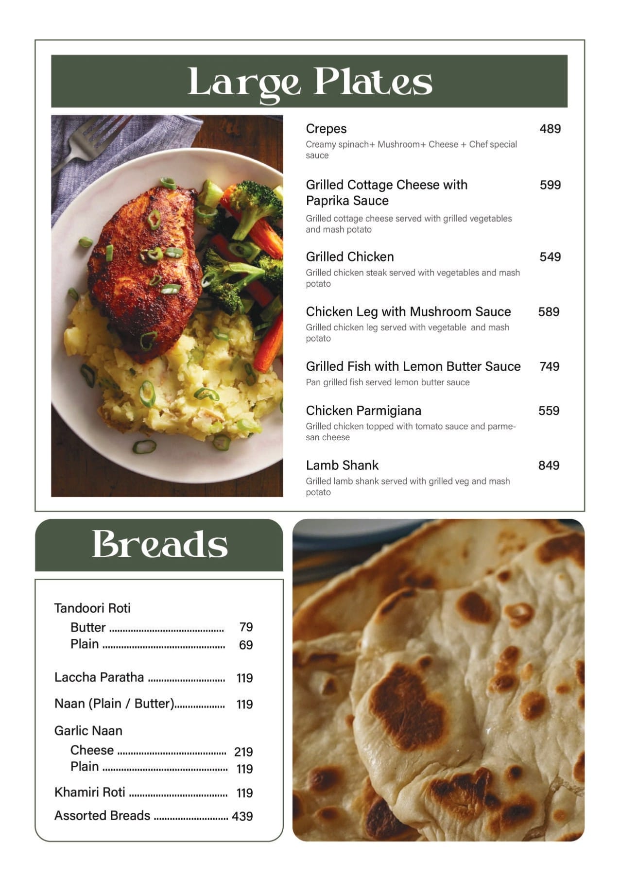 Menu of Teera, Wakad, Pune