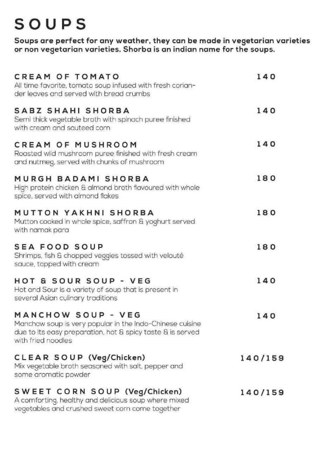 Menu of Teritree, Hadapsar, Pune