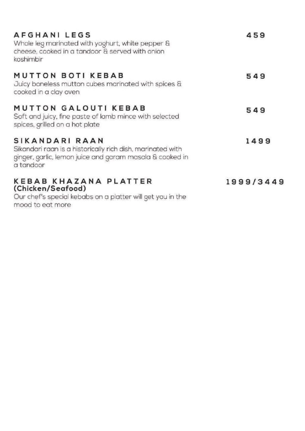 Menu of Teritree, Hadapsar, Pune