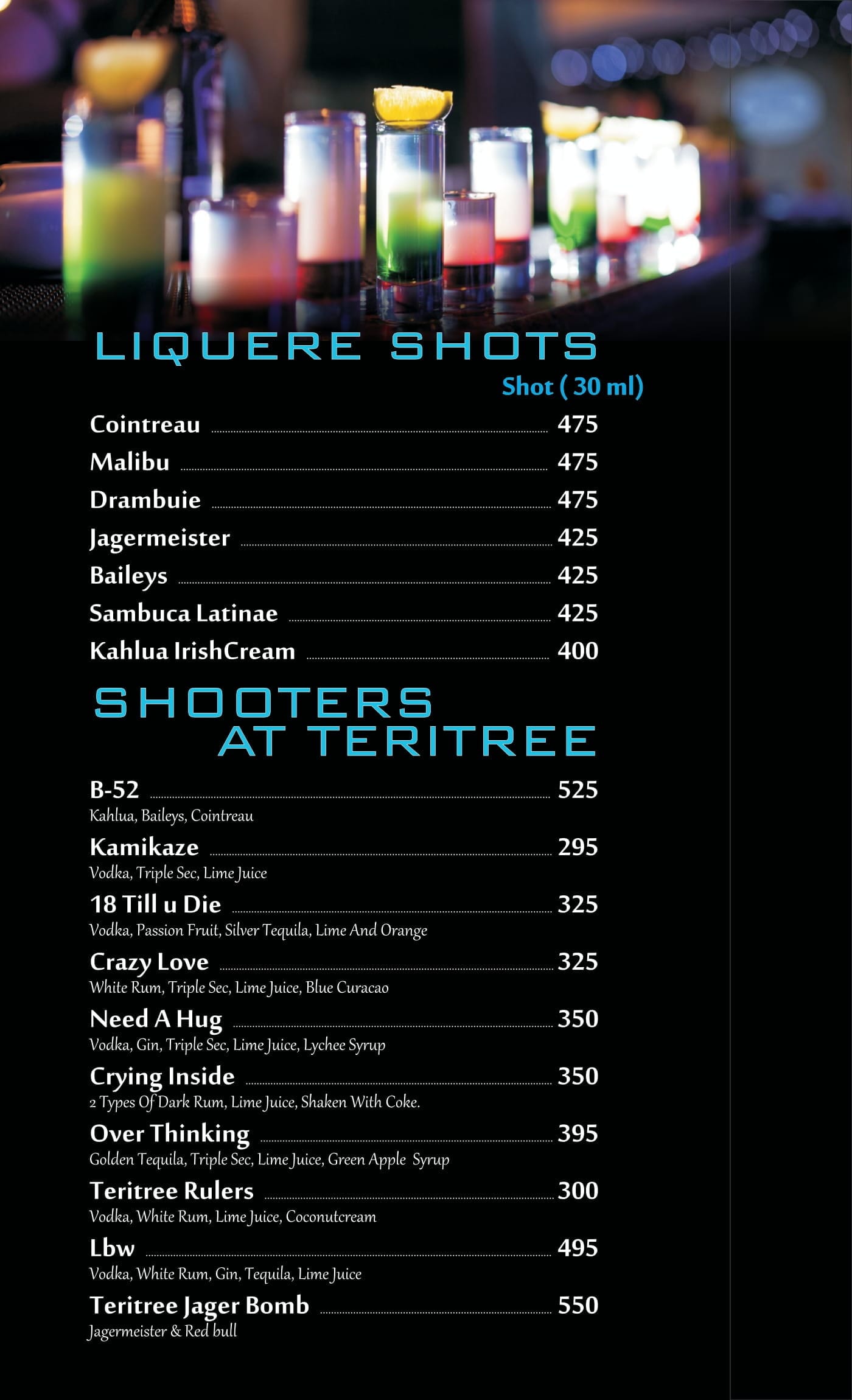 Menu of Teritree, Hadapsar, Pune