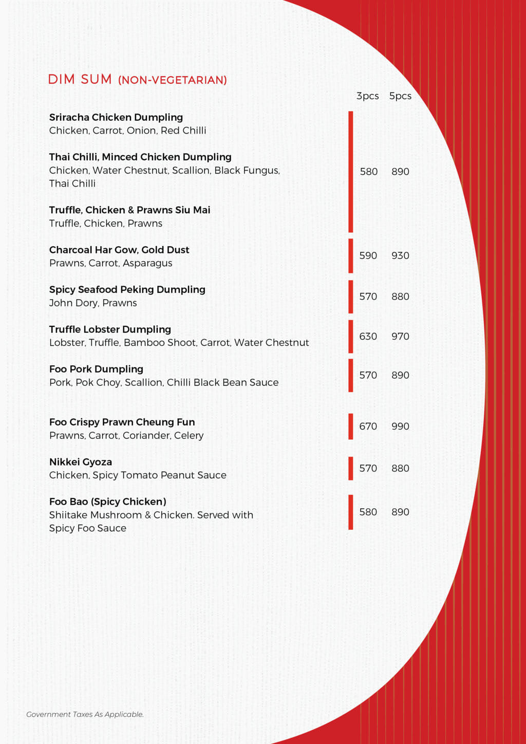 Menu of Foo Nesco, Goregaon East, Western Suburbs