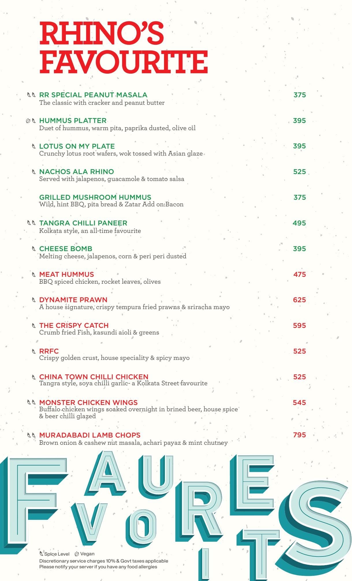Menu of Red Rhino Craft Brewery and Inspired Kitchen, Hitech City ...