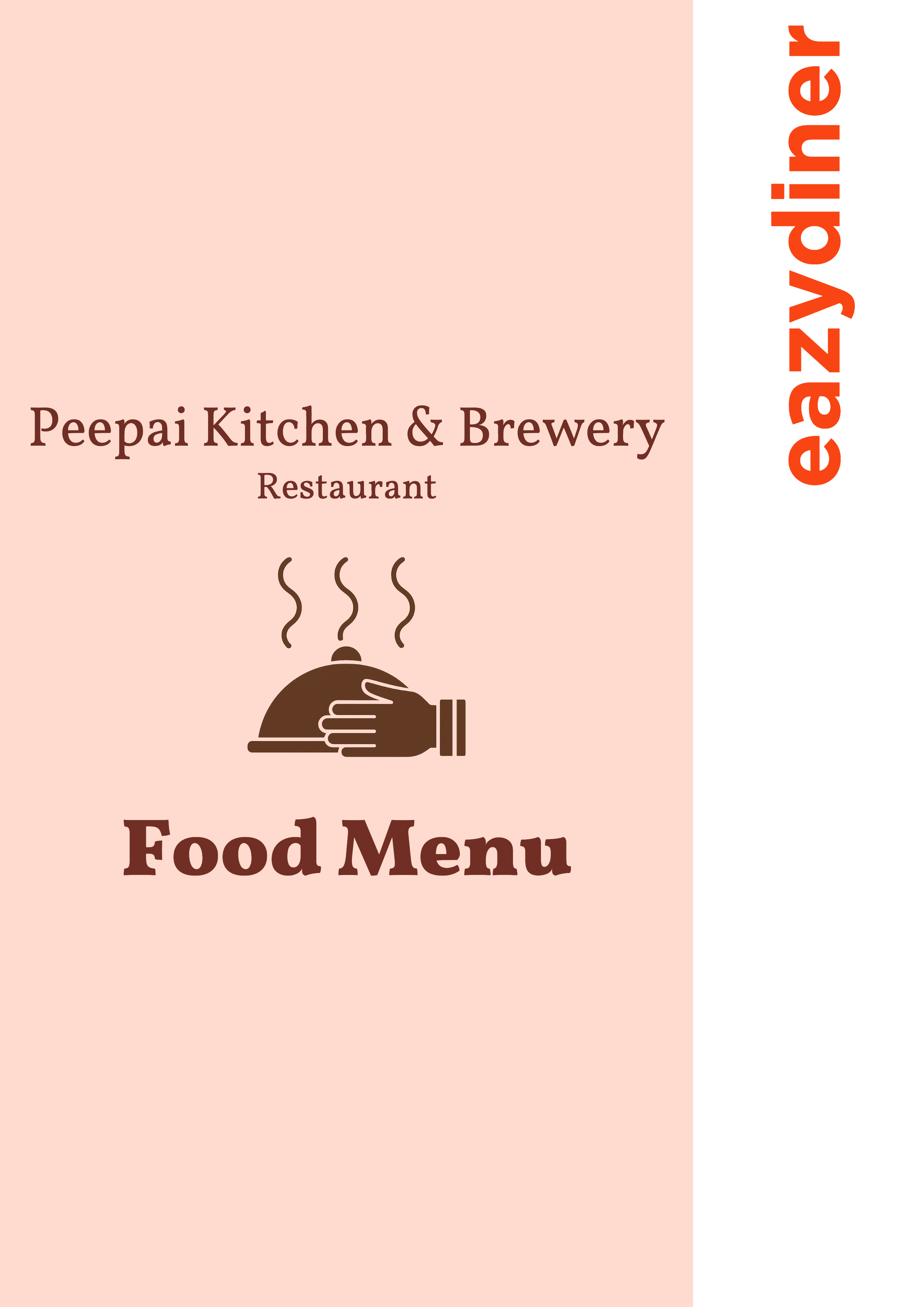 Menu of Peepai Kitchen & Brewery, Hebbal, North Bengaluru