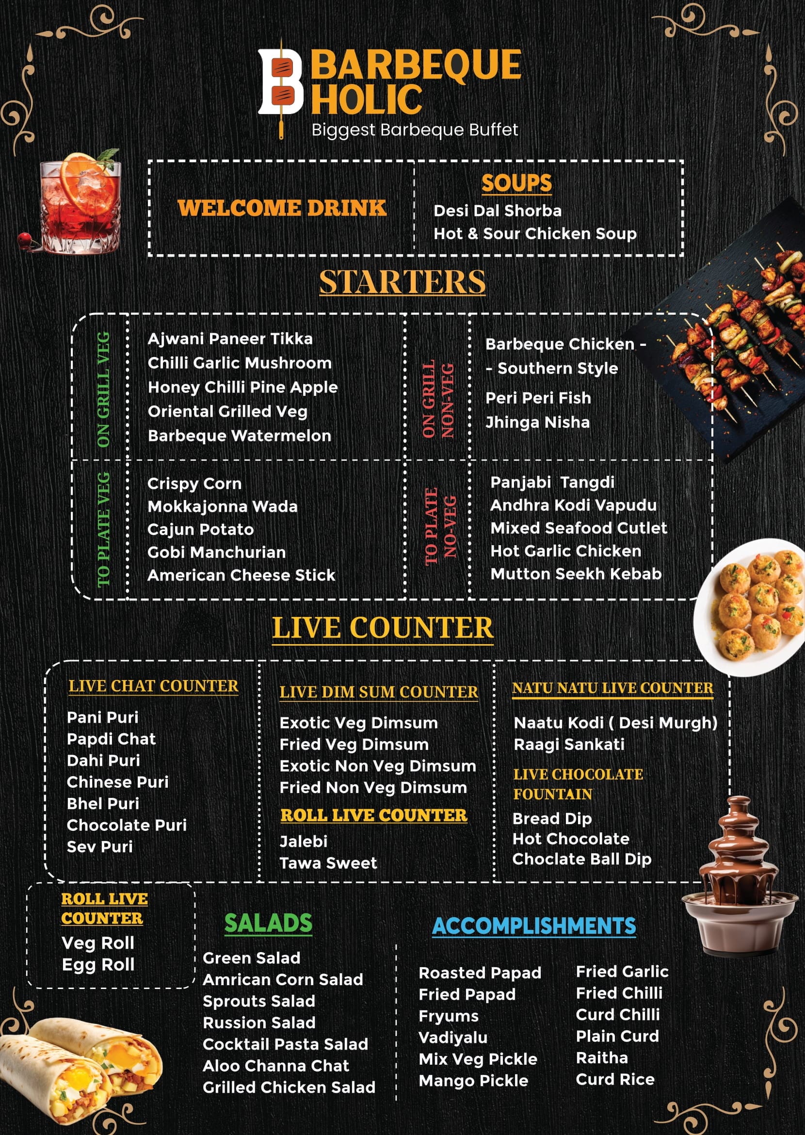 Menu of Barbeque Holic, Kondapur, Hyderabad