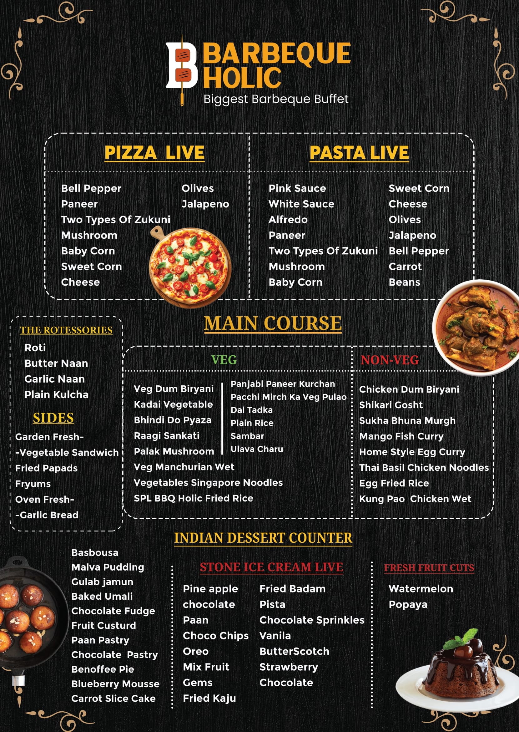 Menu of Barbeque Holic, Kondapur, Hyderabad