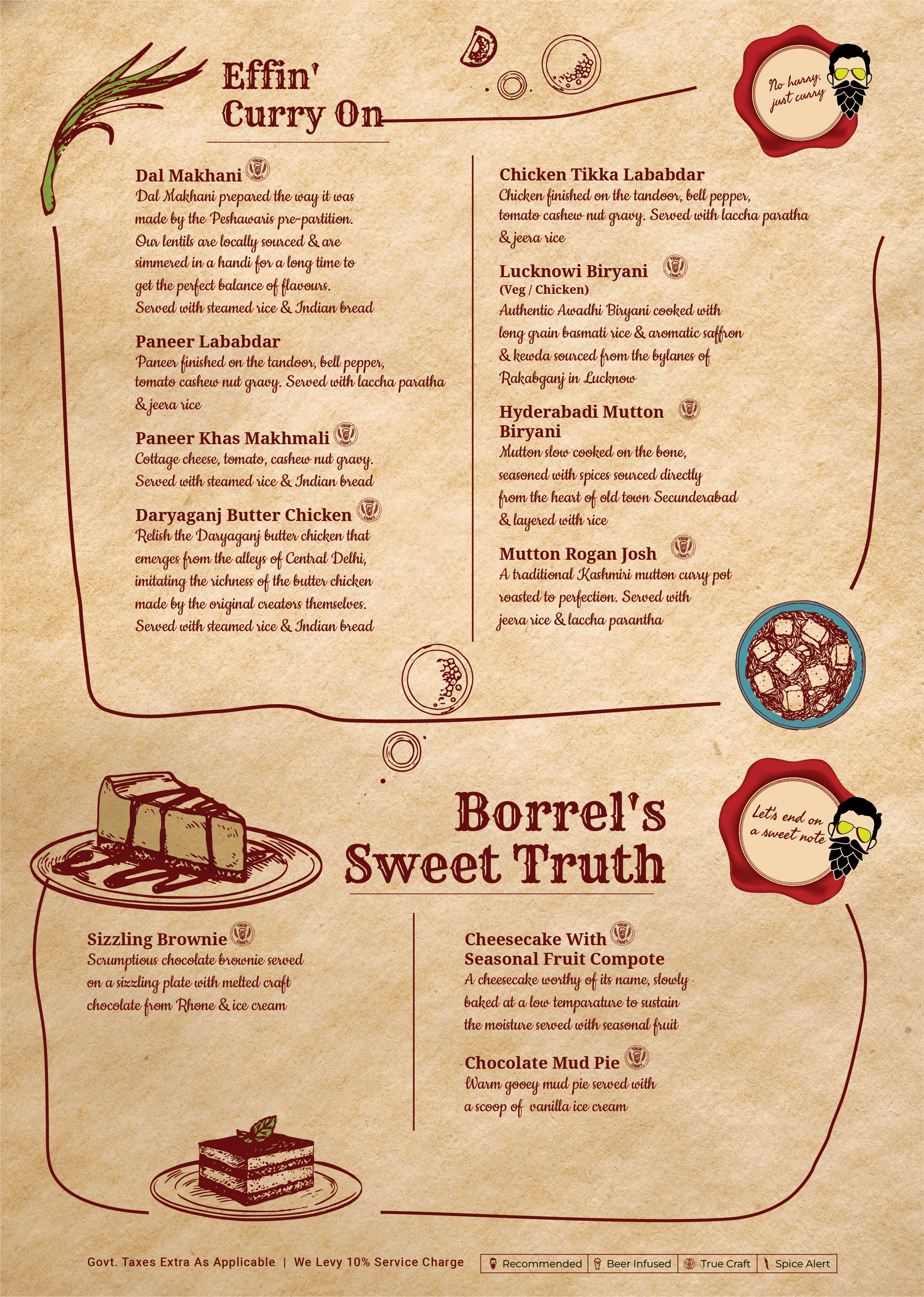 Menu of Effingut, MGF Metropolitan Mall, Saket