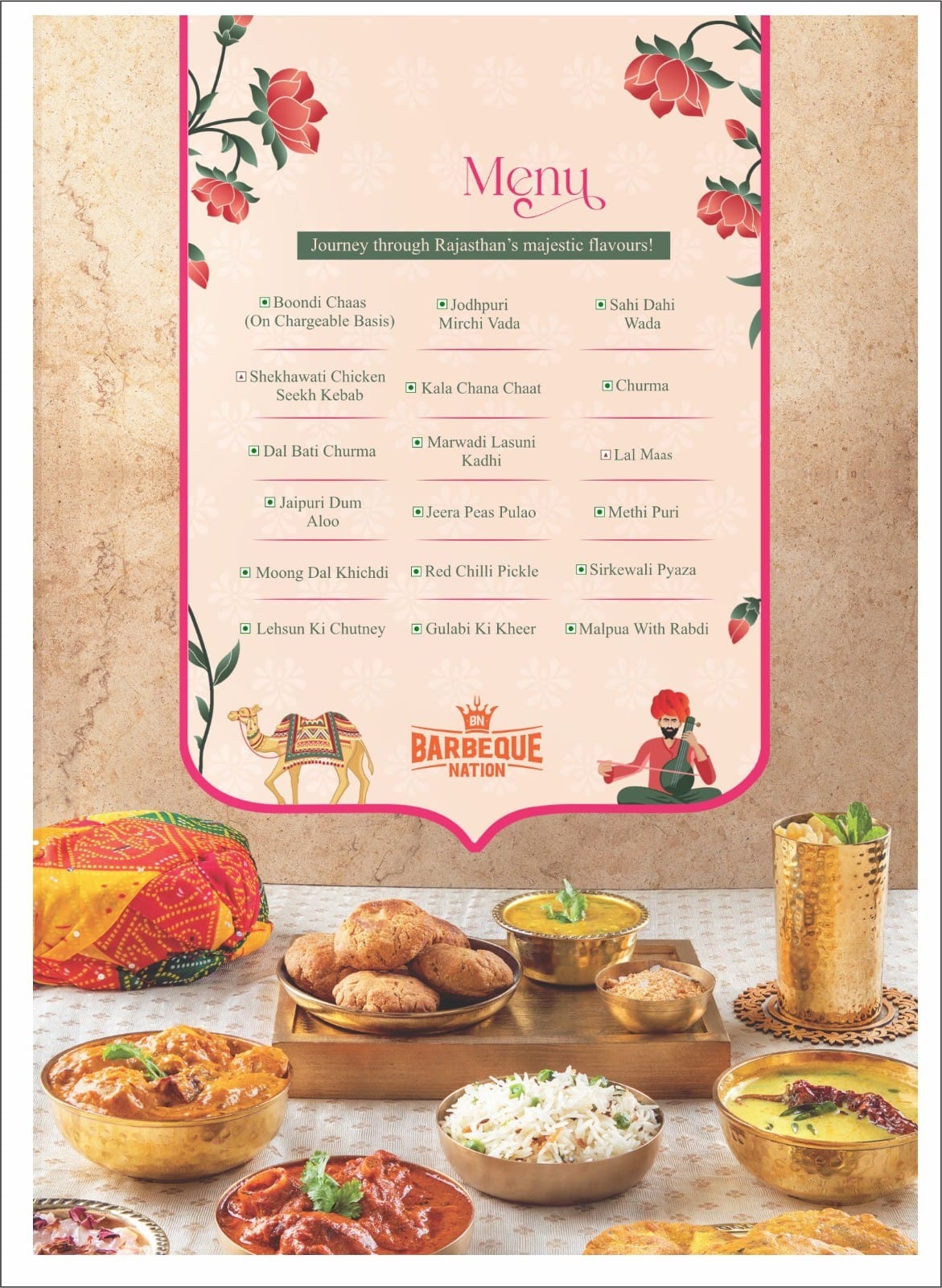 Menu of Barbeque Nation, Nexus Shantiniketan mall, East Bengaluru