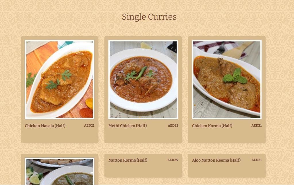 Menu of Deccan Biryani, Al Karama, Dubai