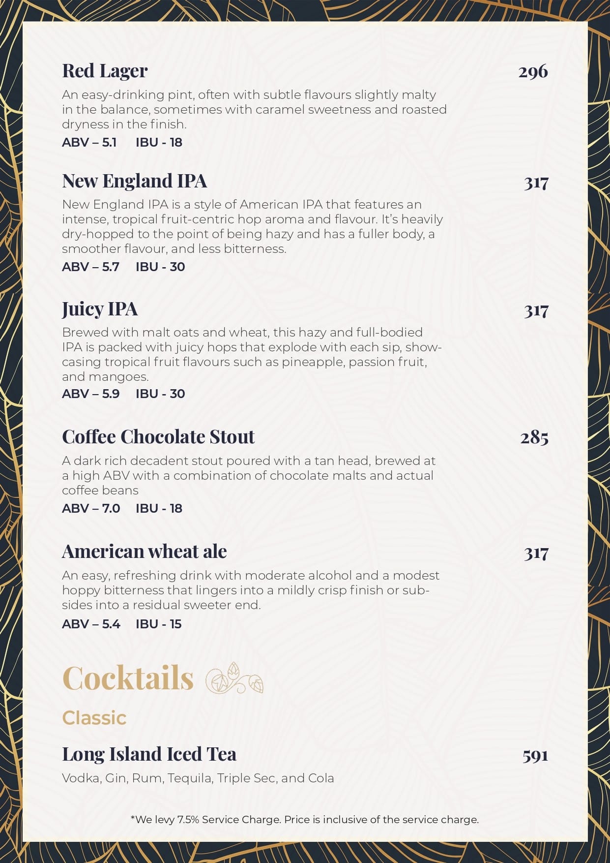 Menu of Byg Brewski Brewing company - Yeshwanthpur, Tumkur Main Rd ...