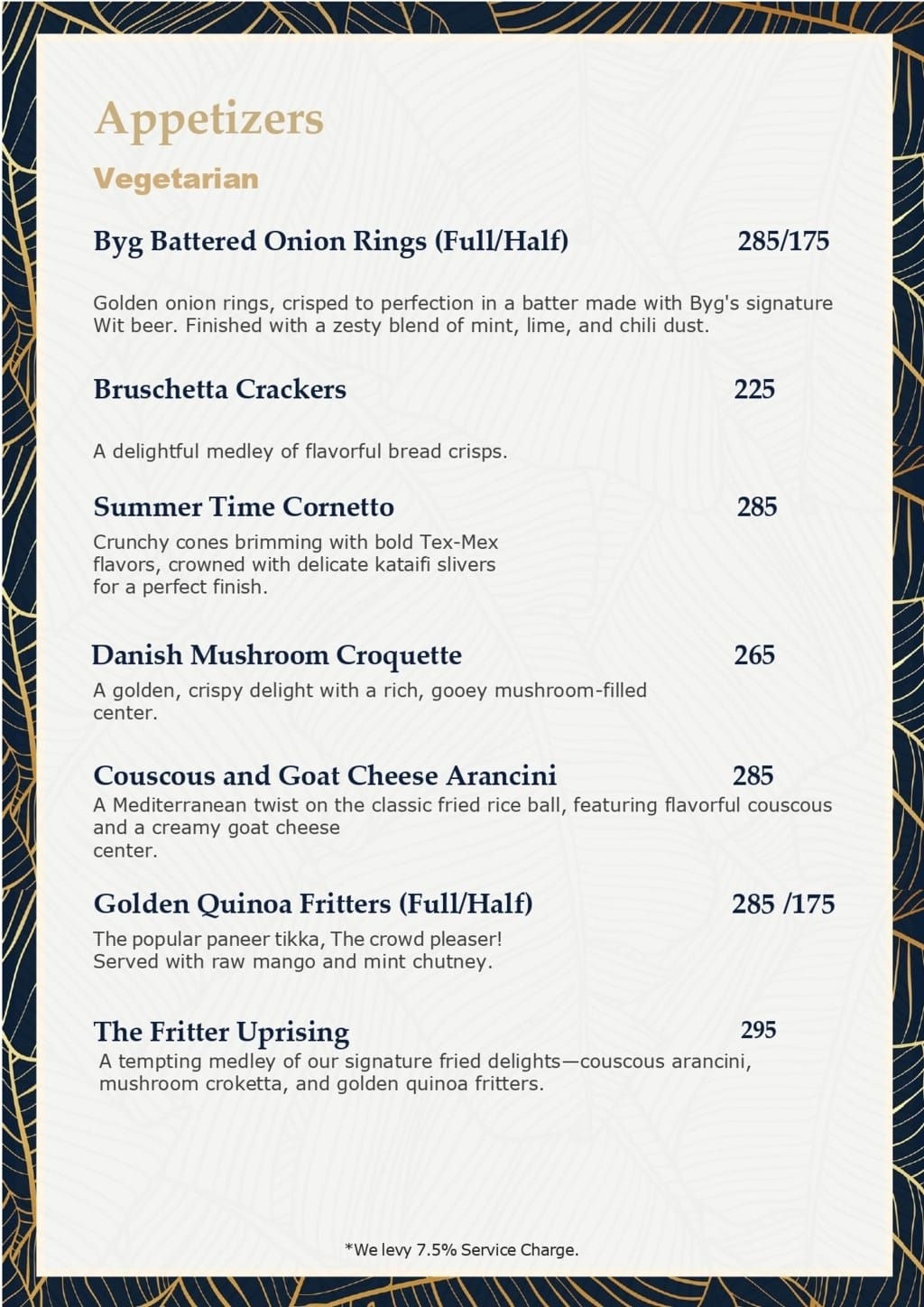 Menu of Byg Brewski Brewing company - Yeshwanthpur, Tumkur Main Rd ...