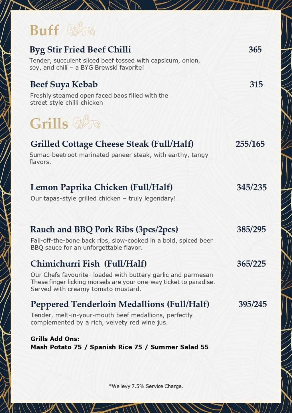 Menu of Byg Brewski Brewing company - Yeshwanthpur, Tumkur Main Rd ...