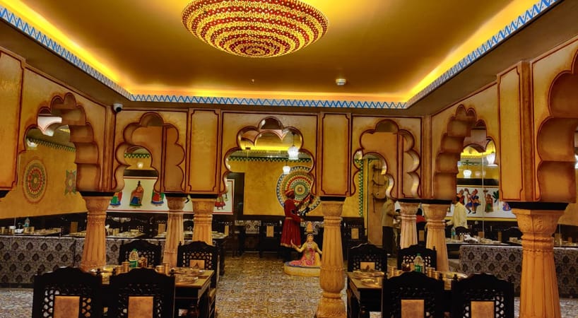 Menu of Ghoomar Traditional Thali, Raja Bazarr, Patna