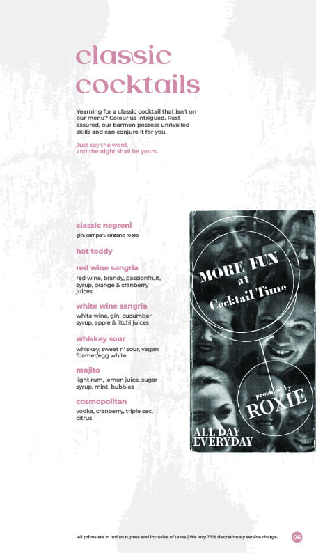 Menu of Roxie, Sarjapur Road, South Bengaluru