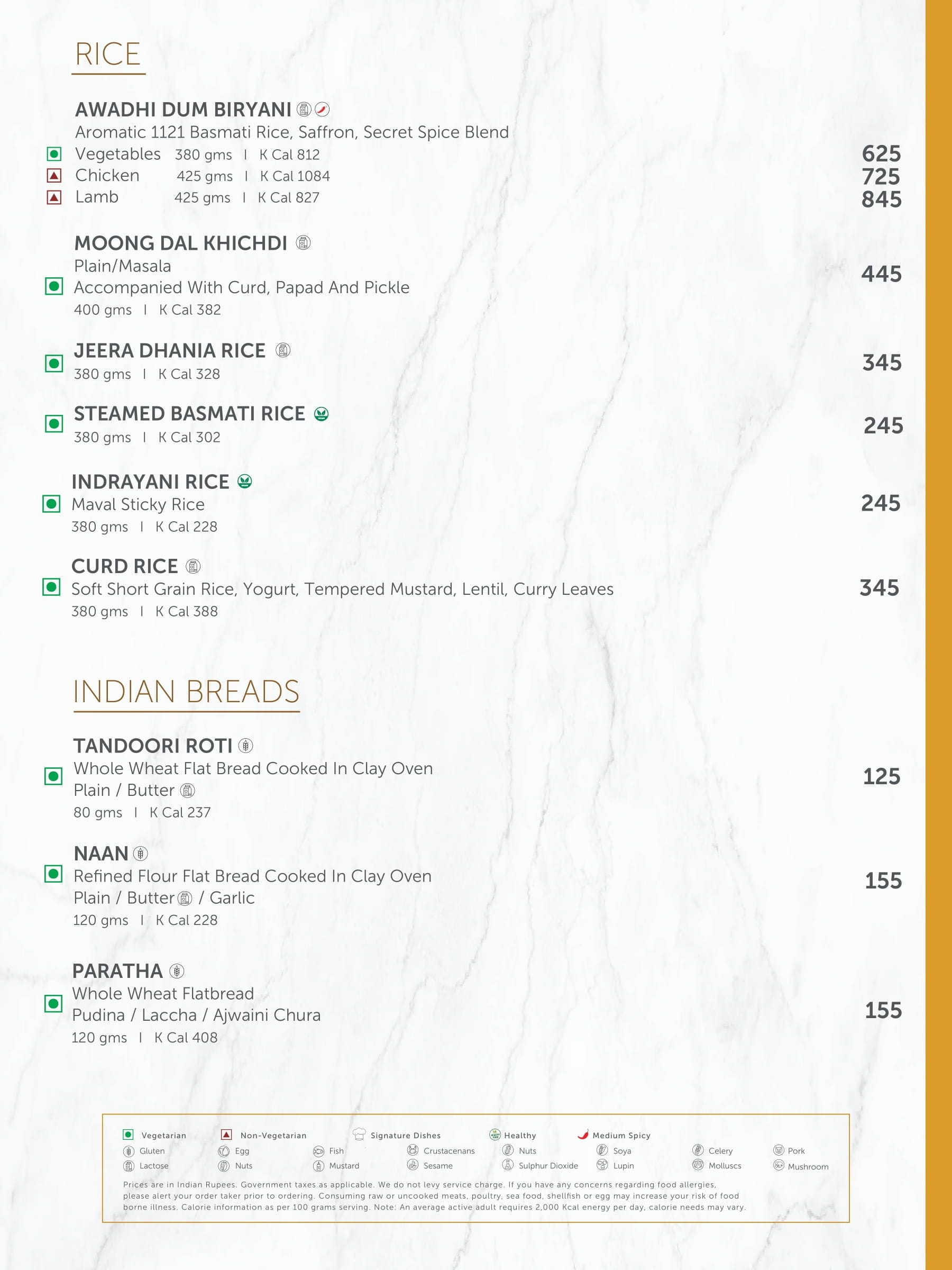 Menu of Courtyard Pavilion, Courtyard By Marriott Navi Mumbai