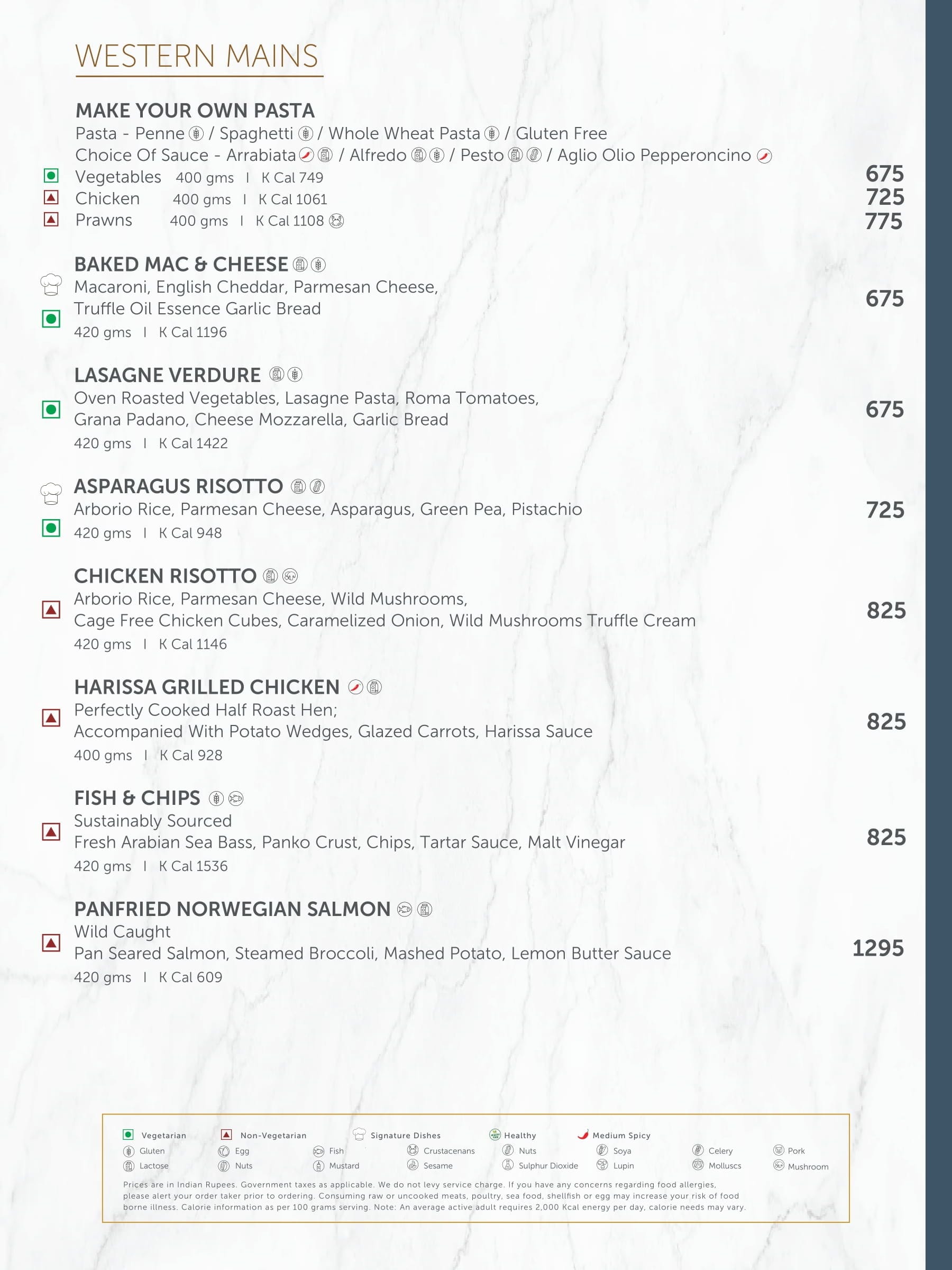 Menu of Courtyard Pavilion, Courtyard By Marriott Navi Mumbai