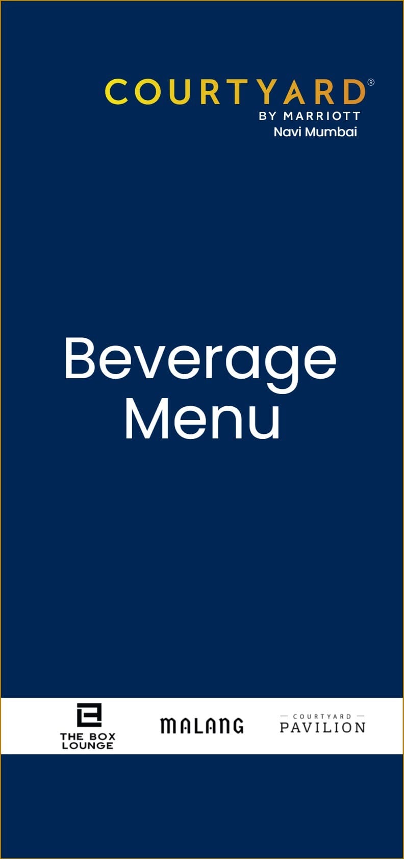 Menu of Courtyard Pavilion, Courtyard By Marriott Navi Mumbai