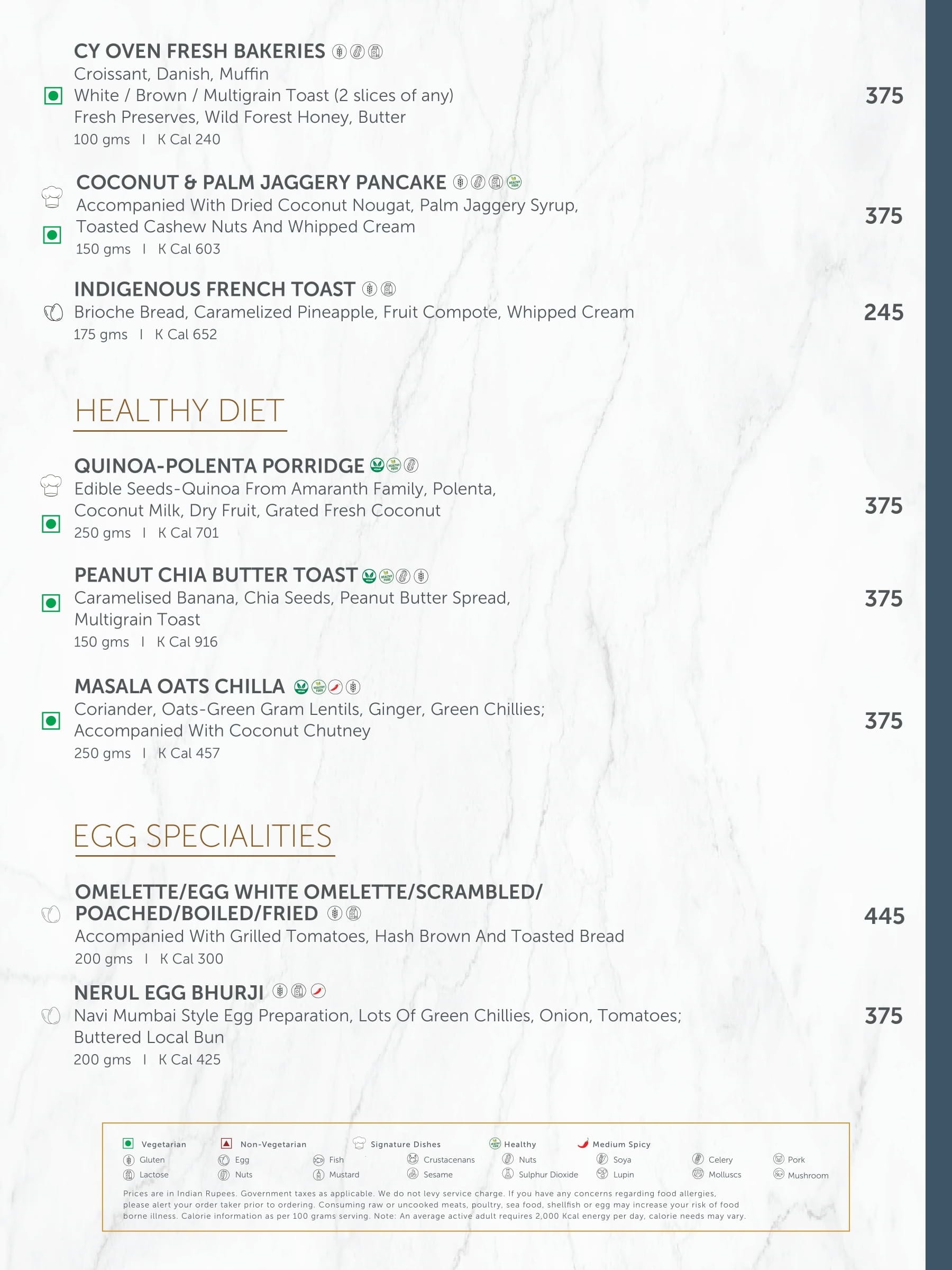 Menu of Courtyard Pavilion, Courtyard By Marriott Navi Mumbai